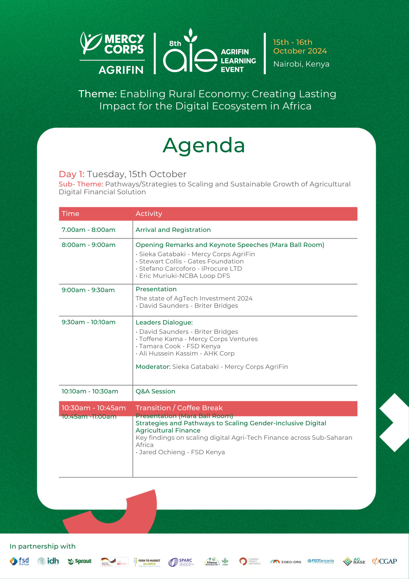 Event Program -Ale 8 - Mercy Corps AgriFin-ALE